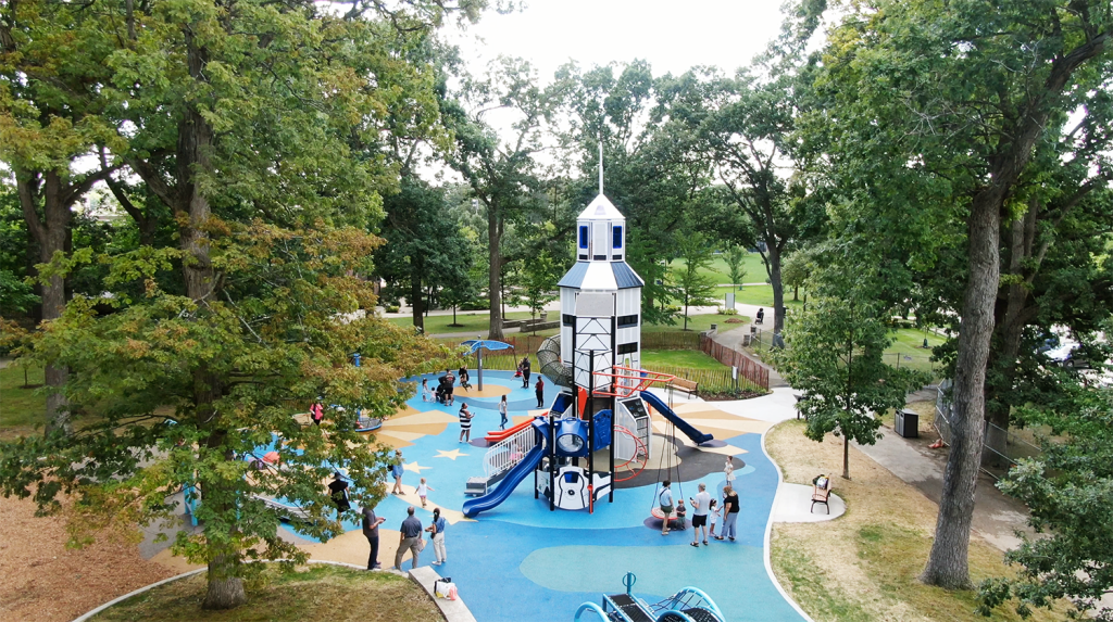 Sunset Woods Park Rocket Ship Playground is Now Open! | Park District ...